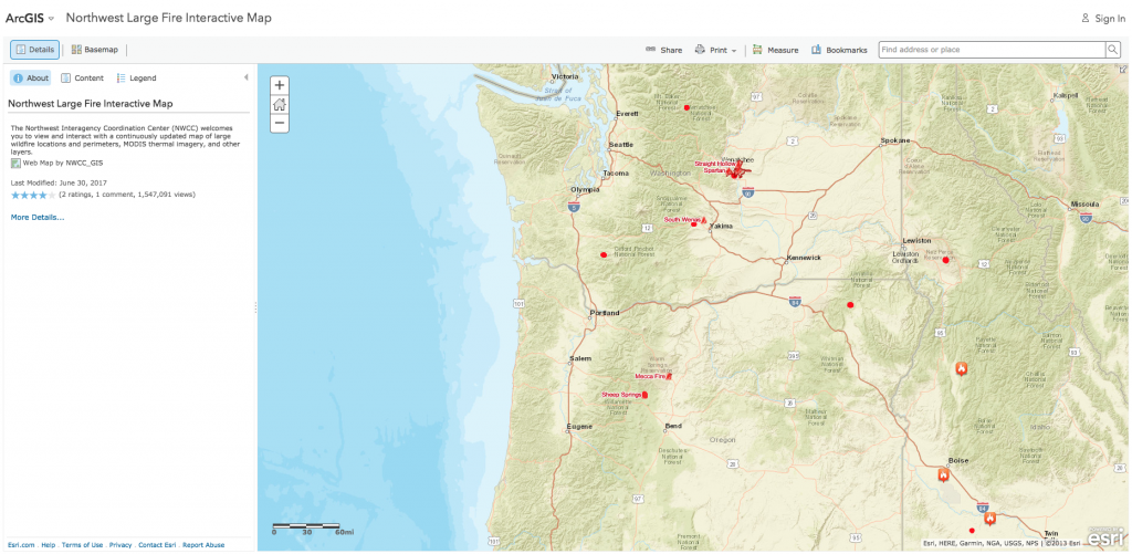 Northwest Large Fire Interactive Map - Millard and Bragg, Property ...